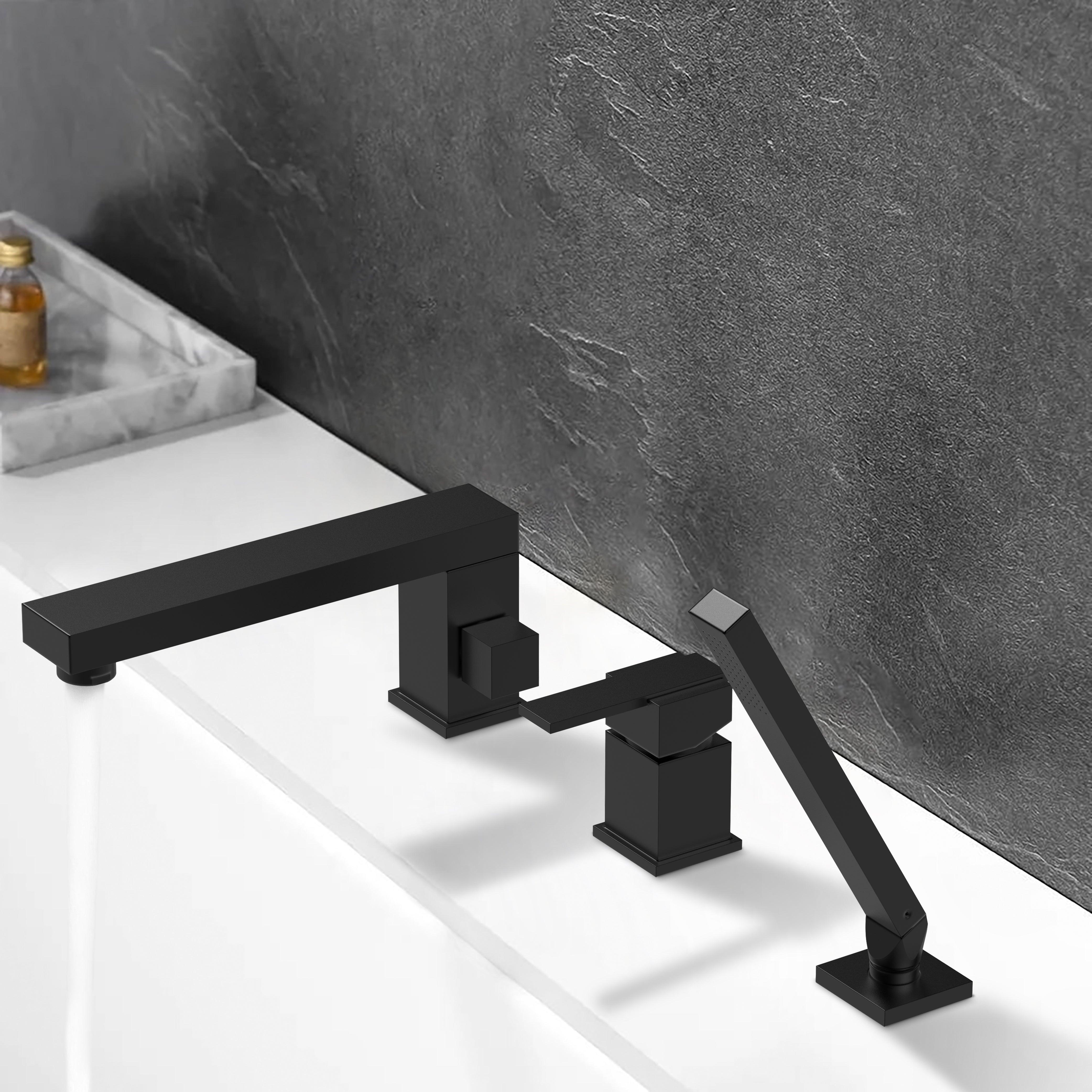 3 Hole Tub Faucet with Hand Shower – Vasca Design