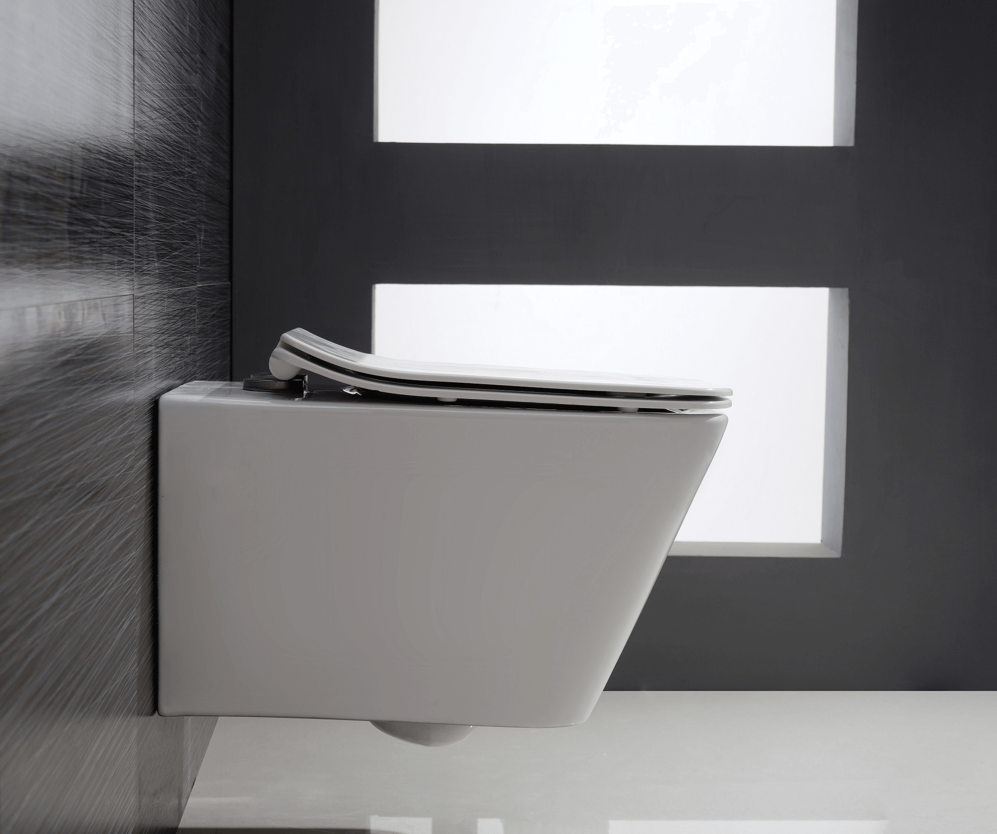 White Wall Mounted Toilet (Flush System Included) – Vasca Design